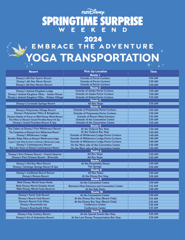 2024 runDisney Springtime Surprise Course Maps, Event Guide, and Waivers