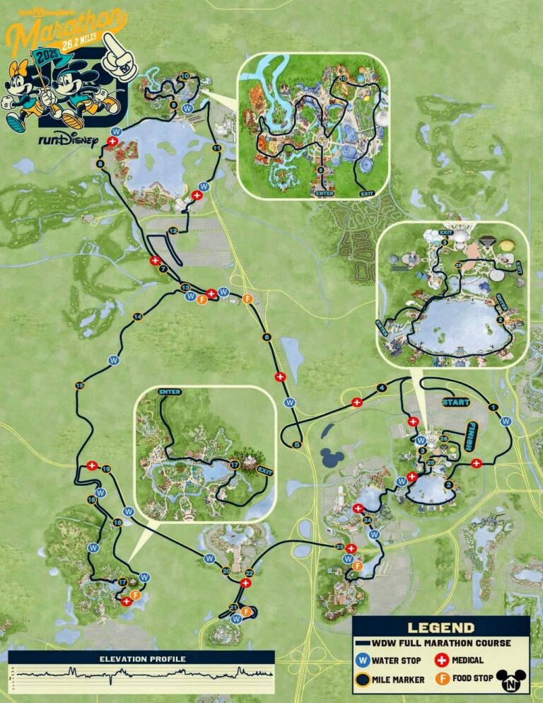 UPDATED! 2025 Walt Disney World Marathon Course Maps, Corrals, Event ...